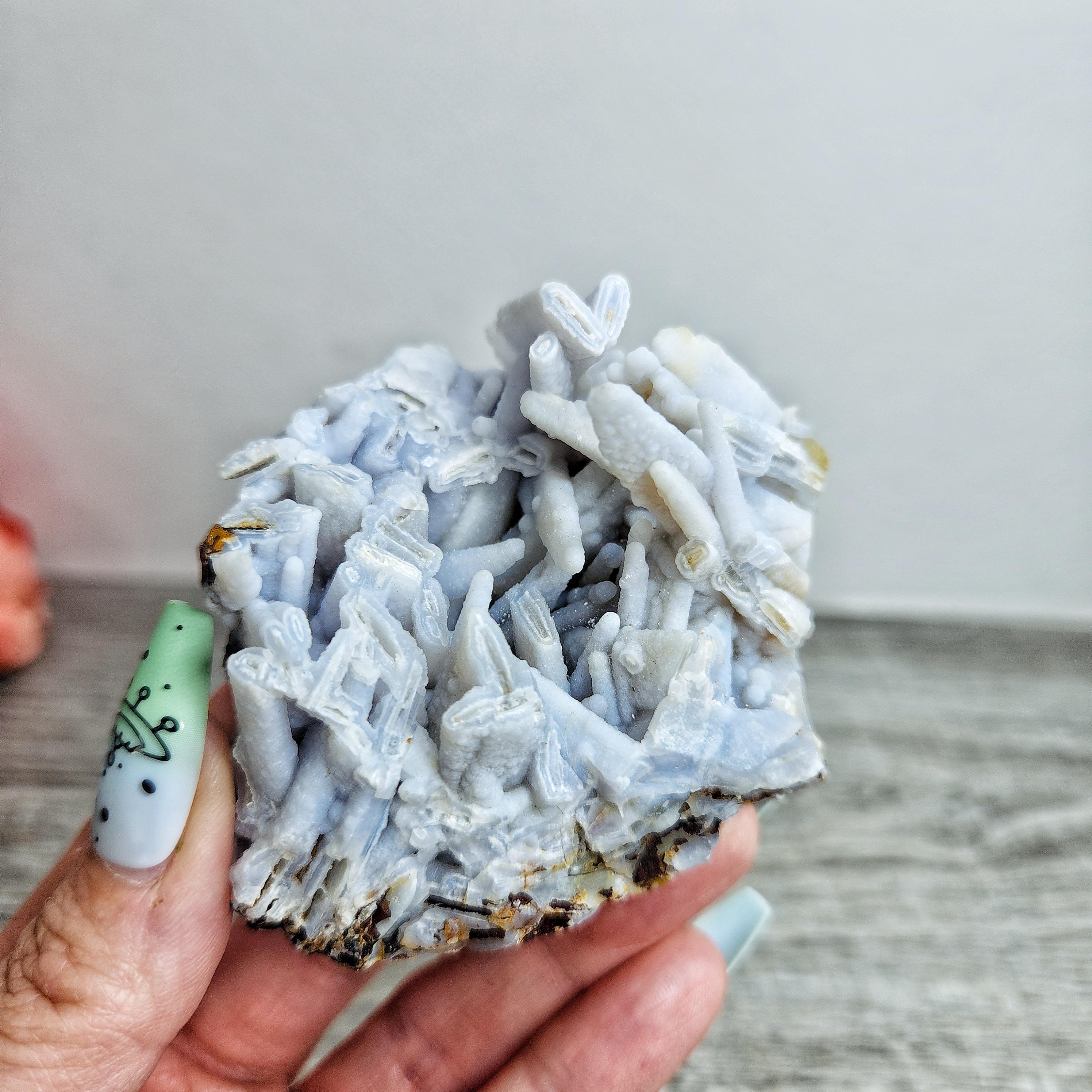 Blue Anhydrite Peru Raw Crystals Grounding Intuitive Communication ...