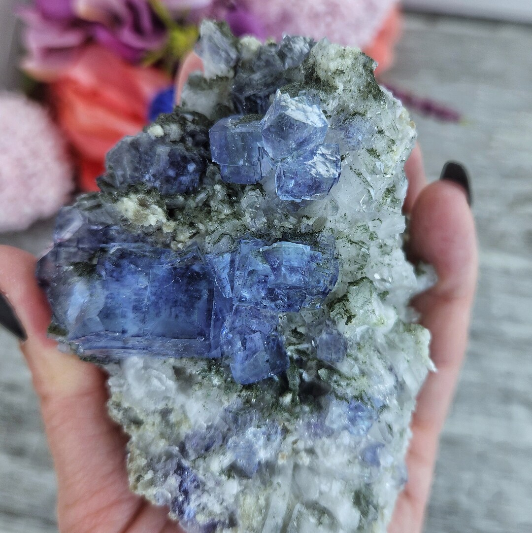 Fluorite Blue Yaogangxian YGX China Cluster Clear Purple Zoning Quartz ...