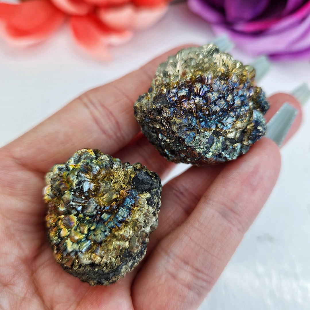 Rainbow Pyrite Iridescent Ball Pakistan Druzy Fools Gold Small Crystals ...