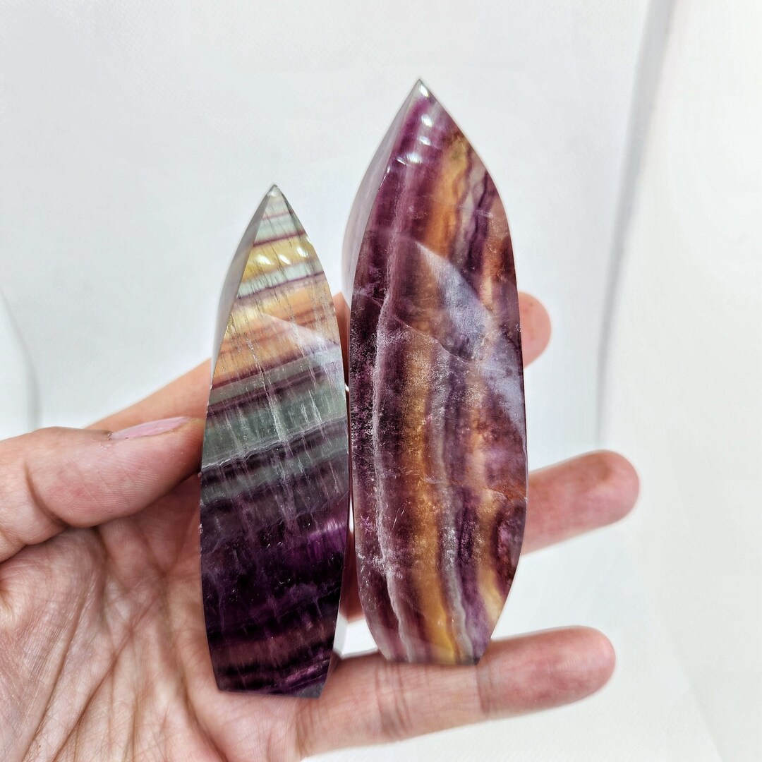 Fluorite Rainbow Candy Flame Twist Freeform Free Form Stone Natural ...