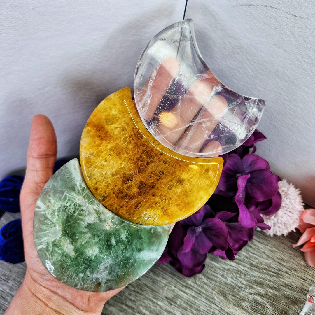 Moons Mixed Material You Pick Your Moon With Clear Acrylic Stand ...