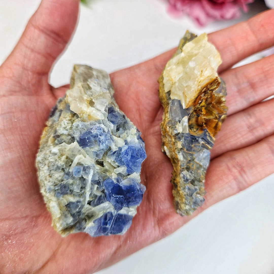 Fluorite Barite Blades Cluster Bingham Periwinkle Blue Purple Calcite ...