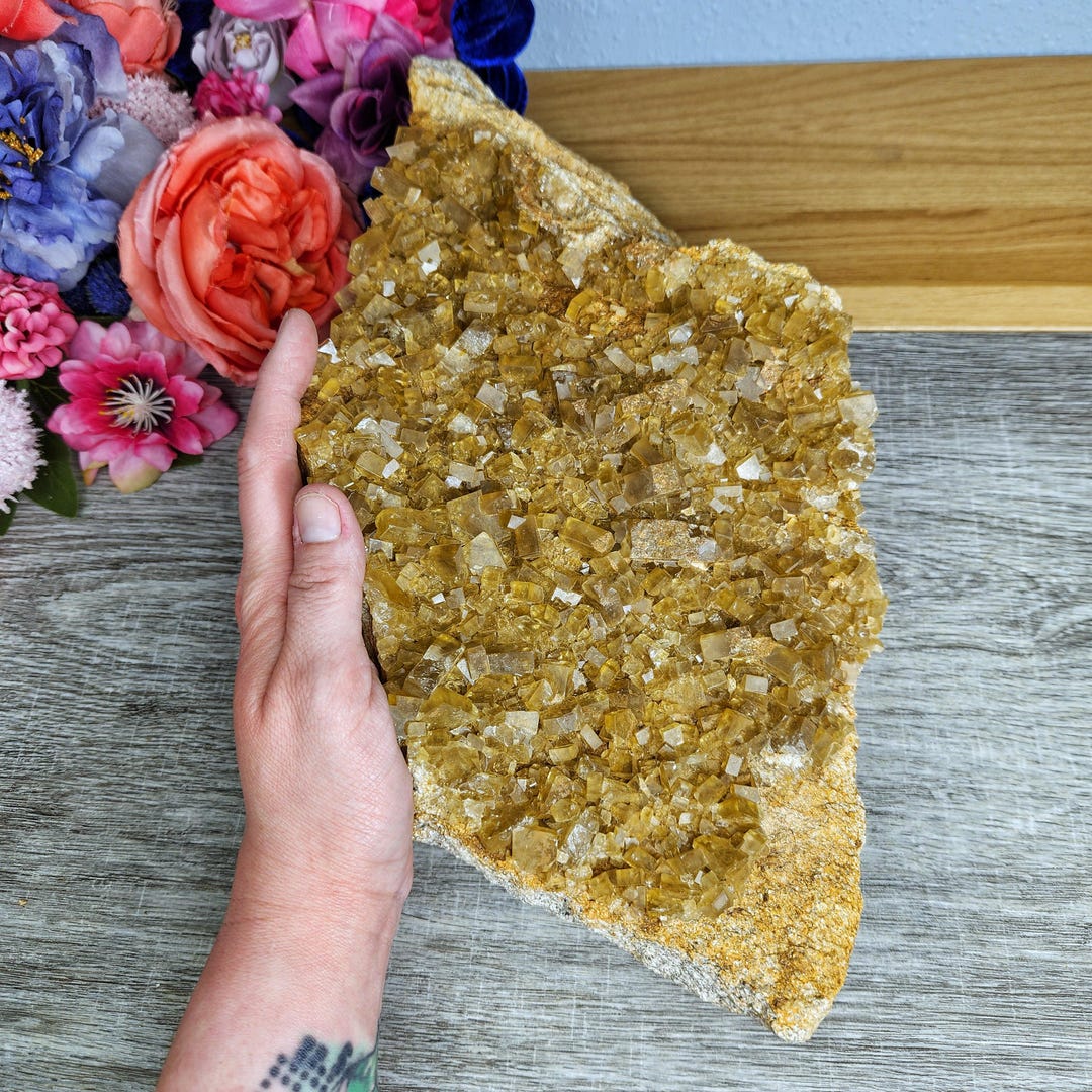 Golden Barite France 10lbs, 13oz. Old Collection Grams Statement Piece ...