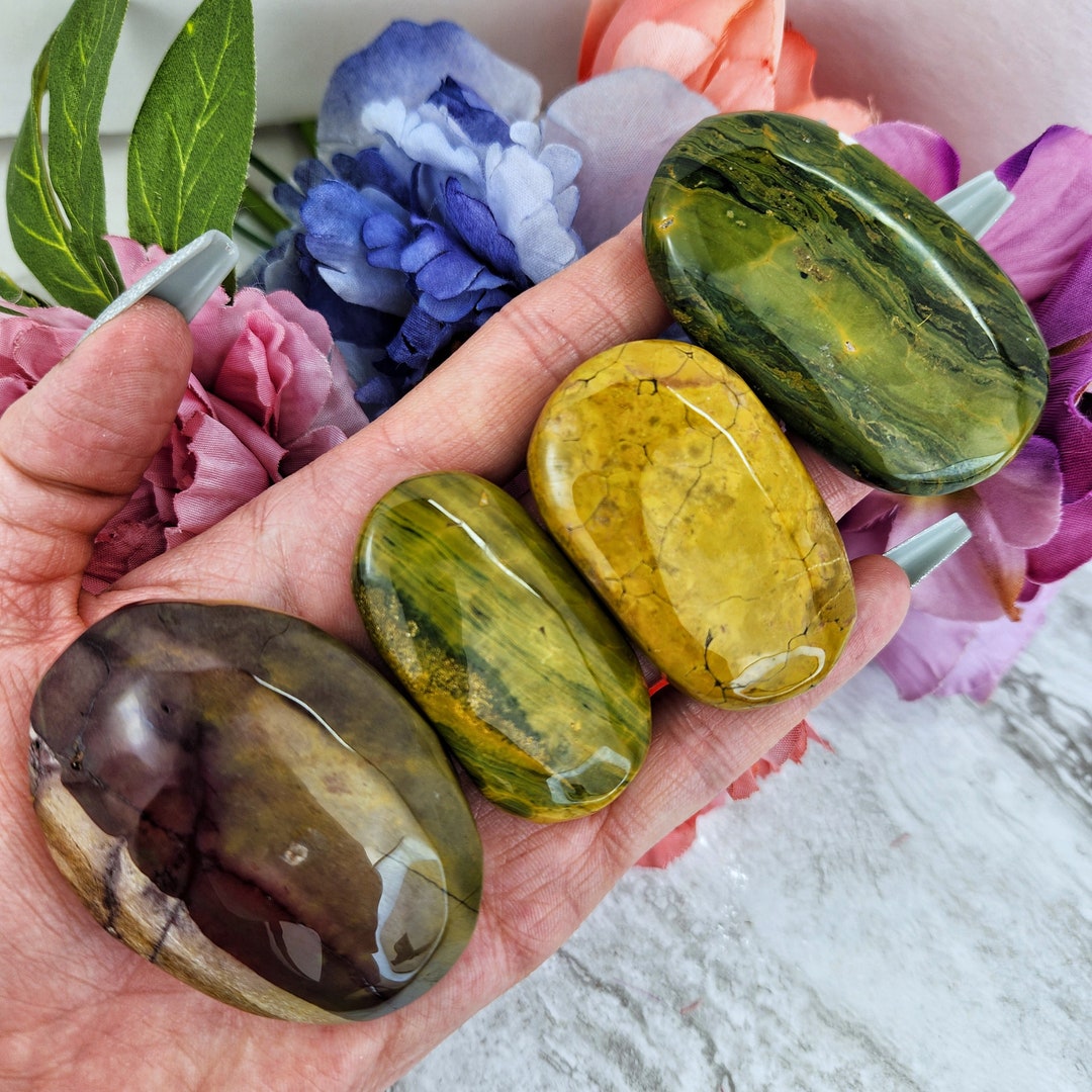 Mookaite Jasper Palm Stone Inner Balance Natural High Quality Yellow ...