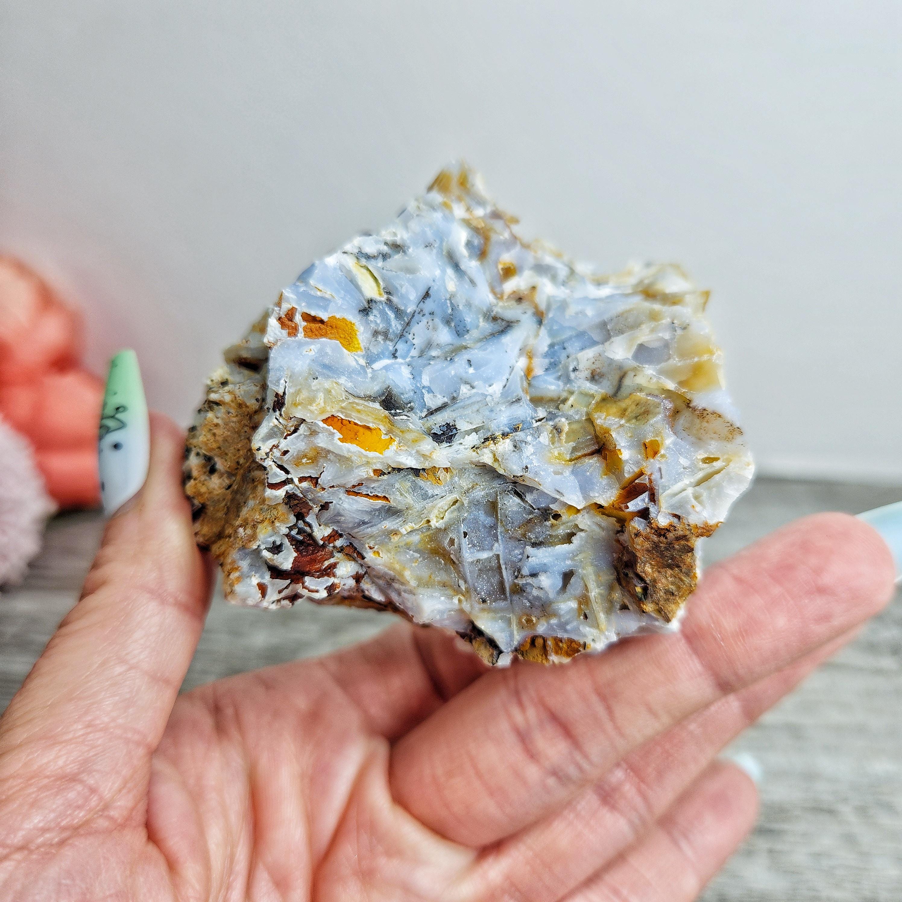 Blue Anhydrite Peru Raw Crystals Grounding Intuitive Communication ...