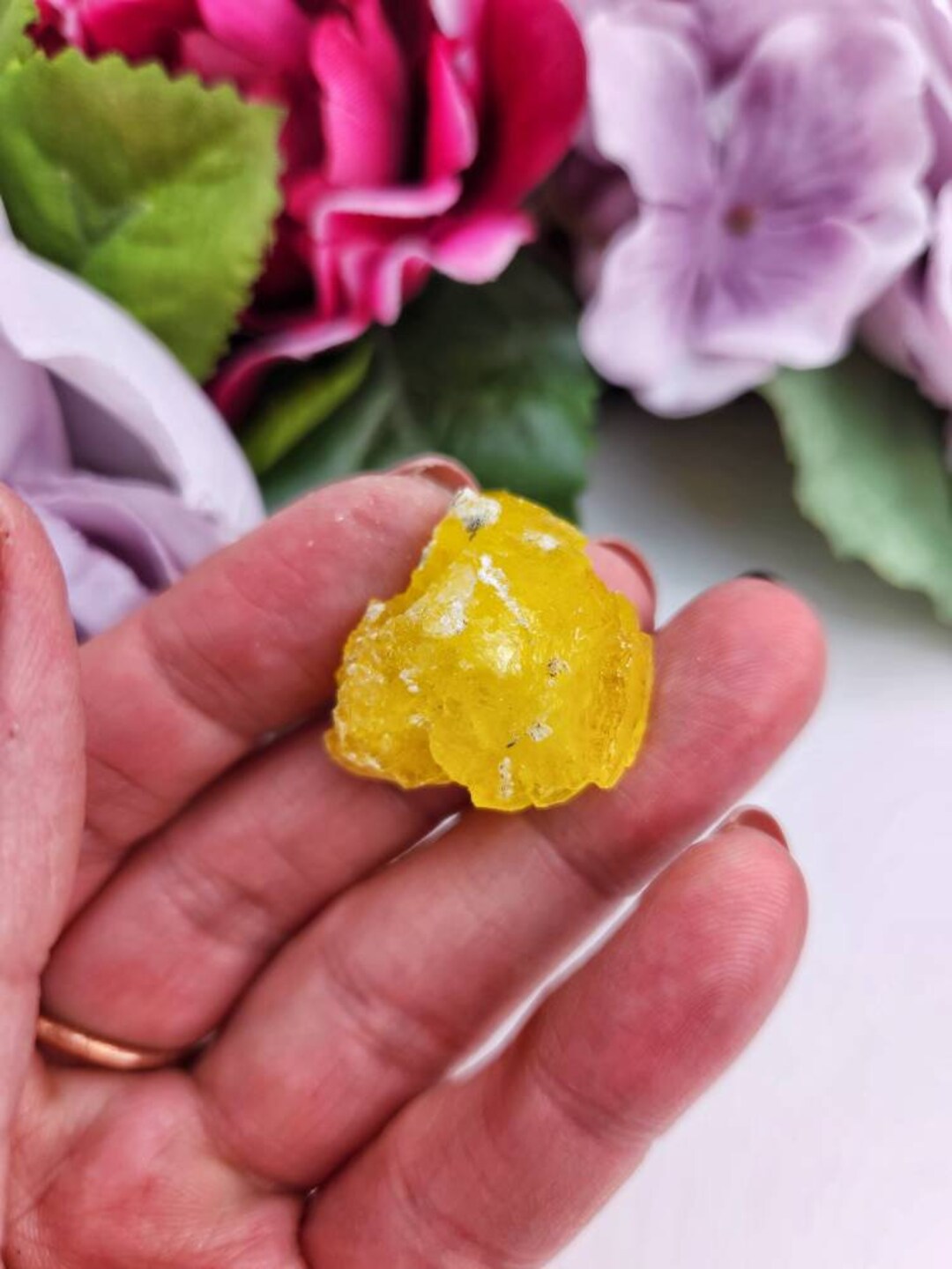 Brucite Yellow Specimen Shine Crystals Sparkle Specimen Cluster Natural ...
