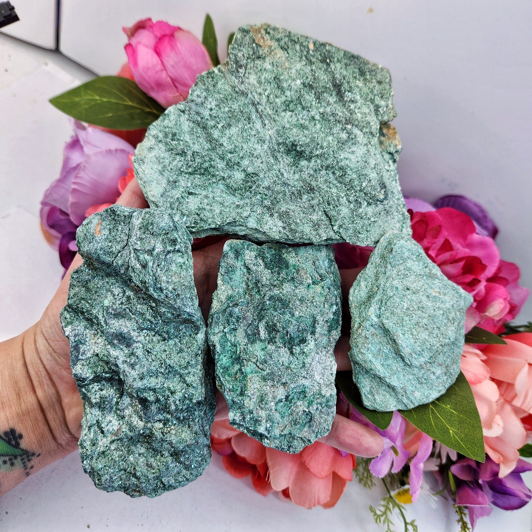 Fuchsite Mica Green Slab Plate Cluster Rare Crystal Mineral Emotional ...