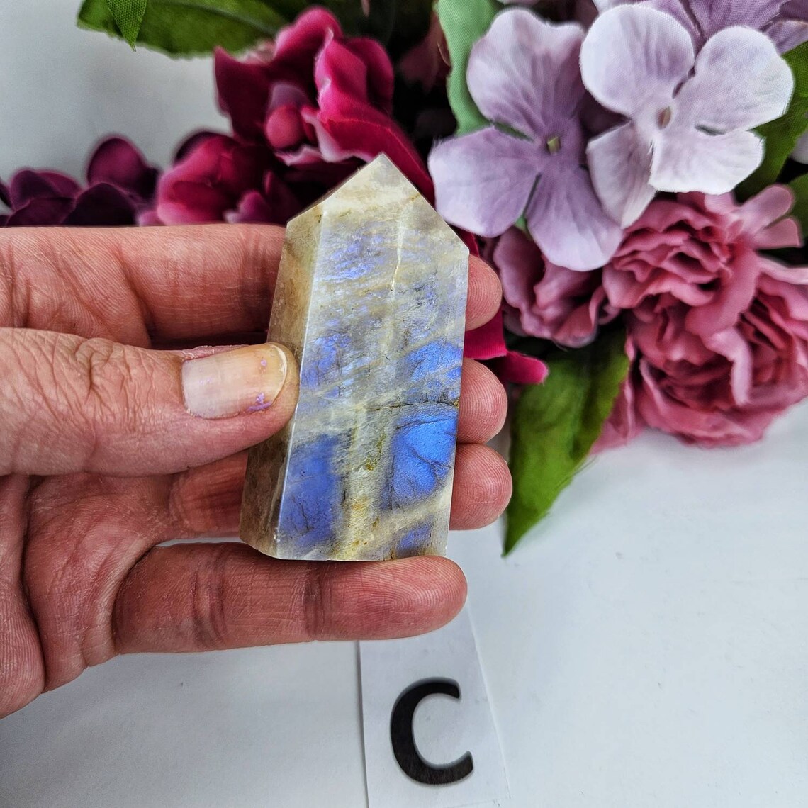 Moonstone Sunstone Purple Flash Tower Crystal Natural High Quality - Etsy