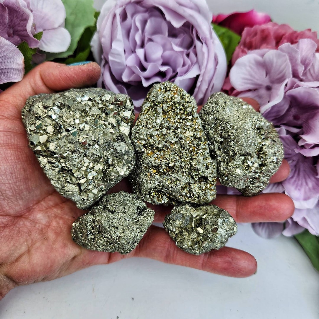Pyrite Fools Gold Small Crystals Sparkle Specimen Cluster Natural High ...
