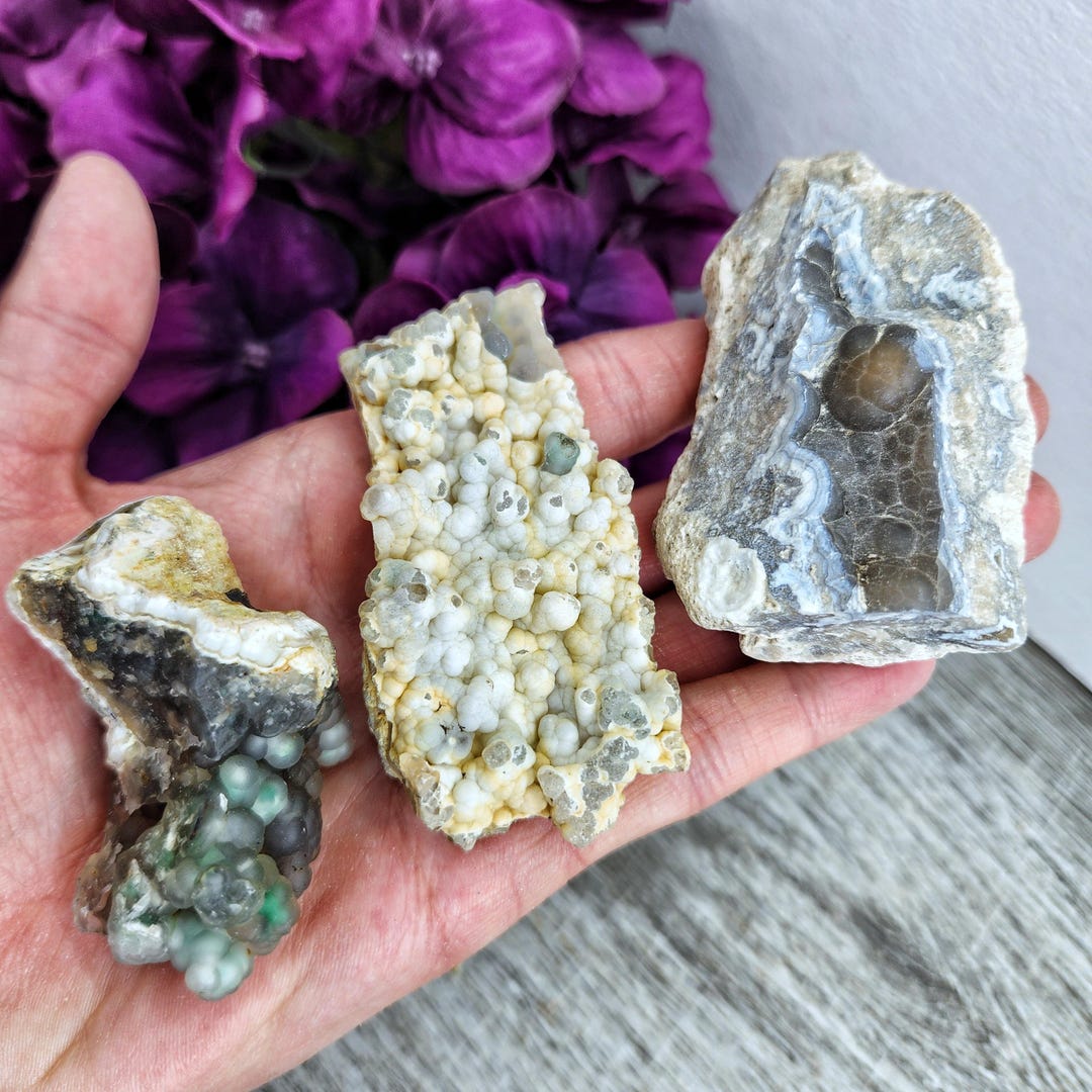 Copper and Malachite Chalcedony Botryoidal Specimen Green Mint Raw ...