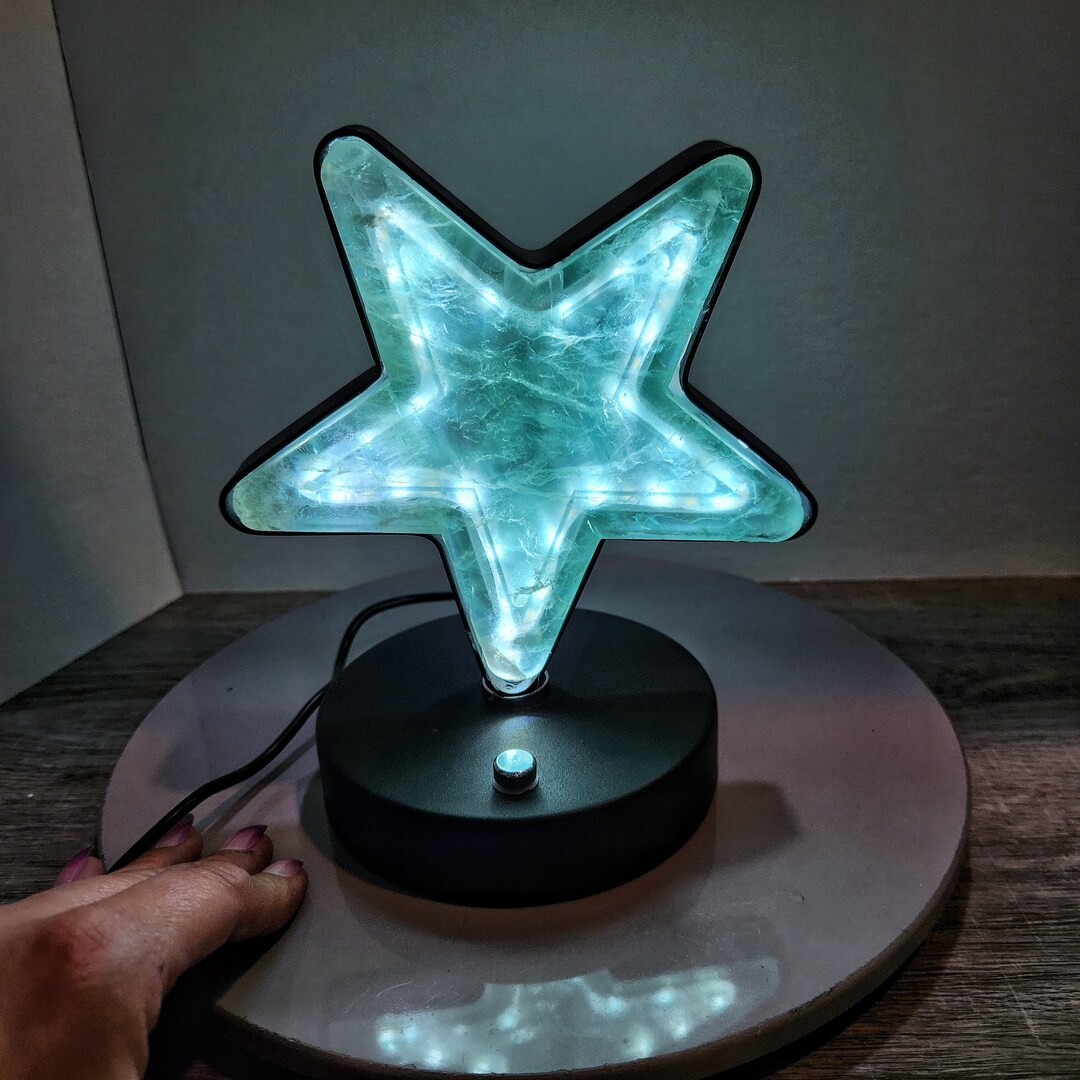 Green Fluorite Star Light 3 Light Settings Warm, Cool & Mixed Type C 40 ...