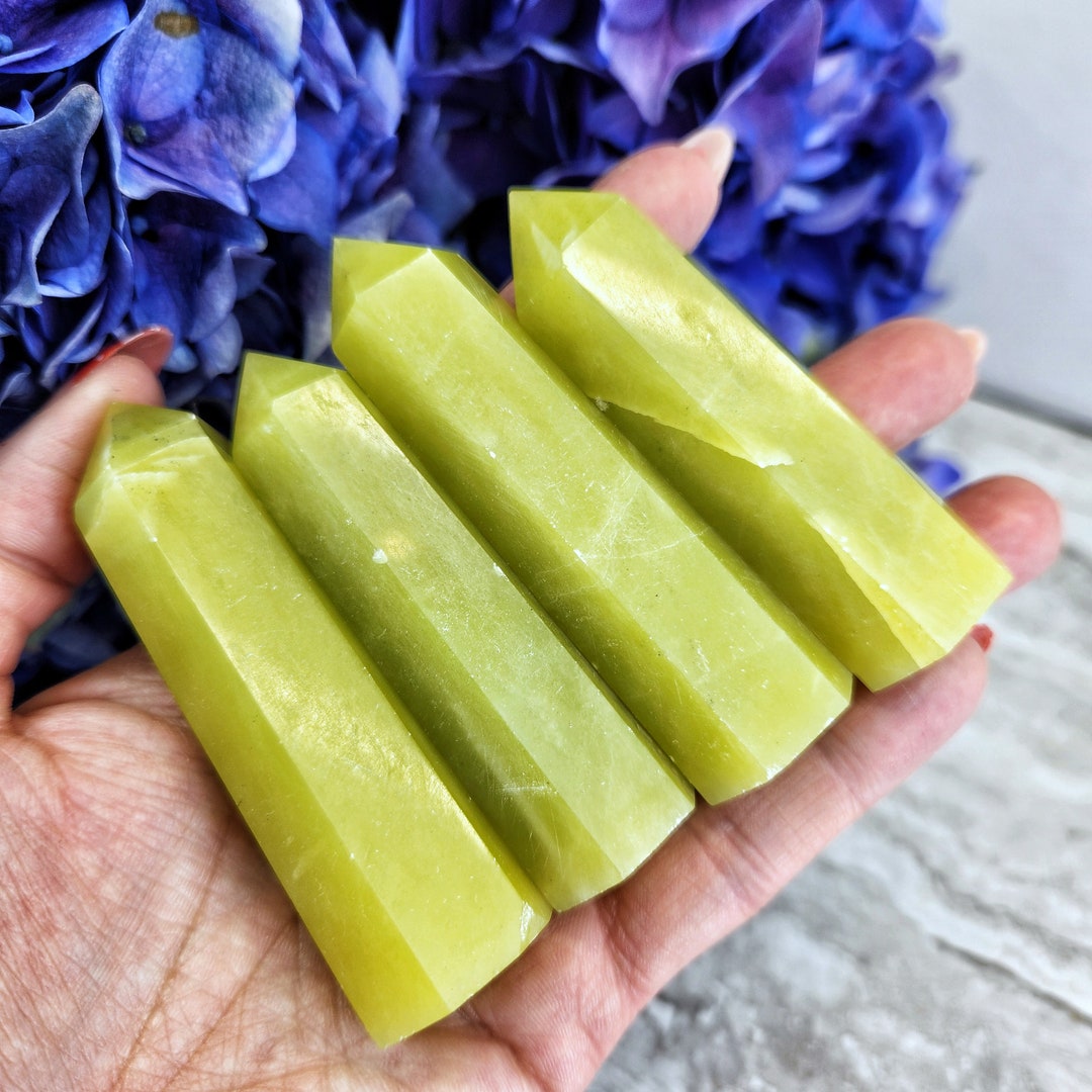 Chinese Jade Lime Green Tower Crystal Natural High Quality Unique ...