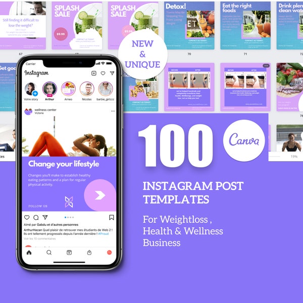 Instagram Health Template - Etsy