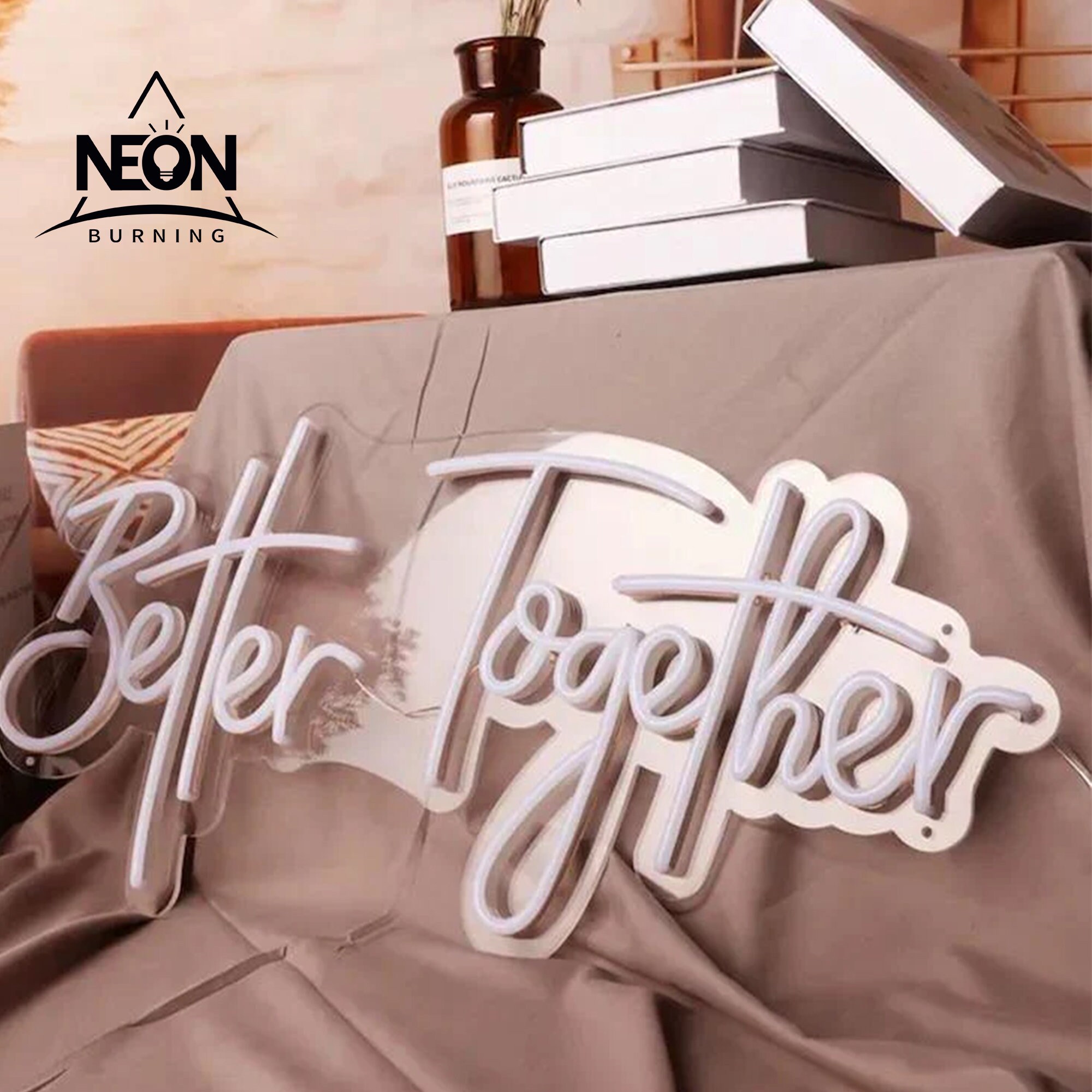 Custom Neon Sign Better Together Neon Lights Wedding Decor Wedding Neon ...