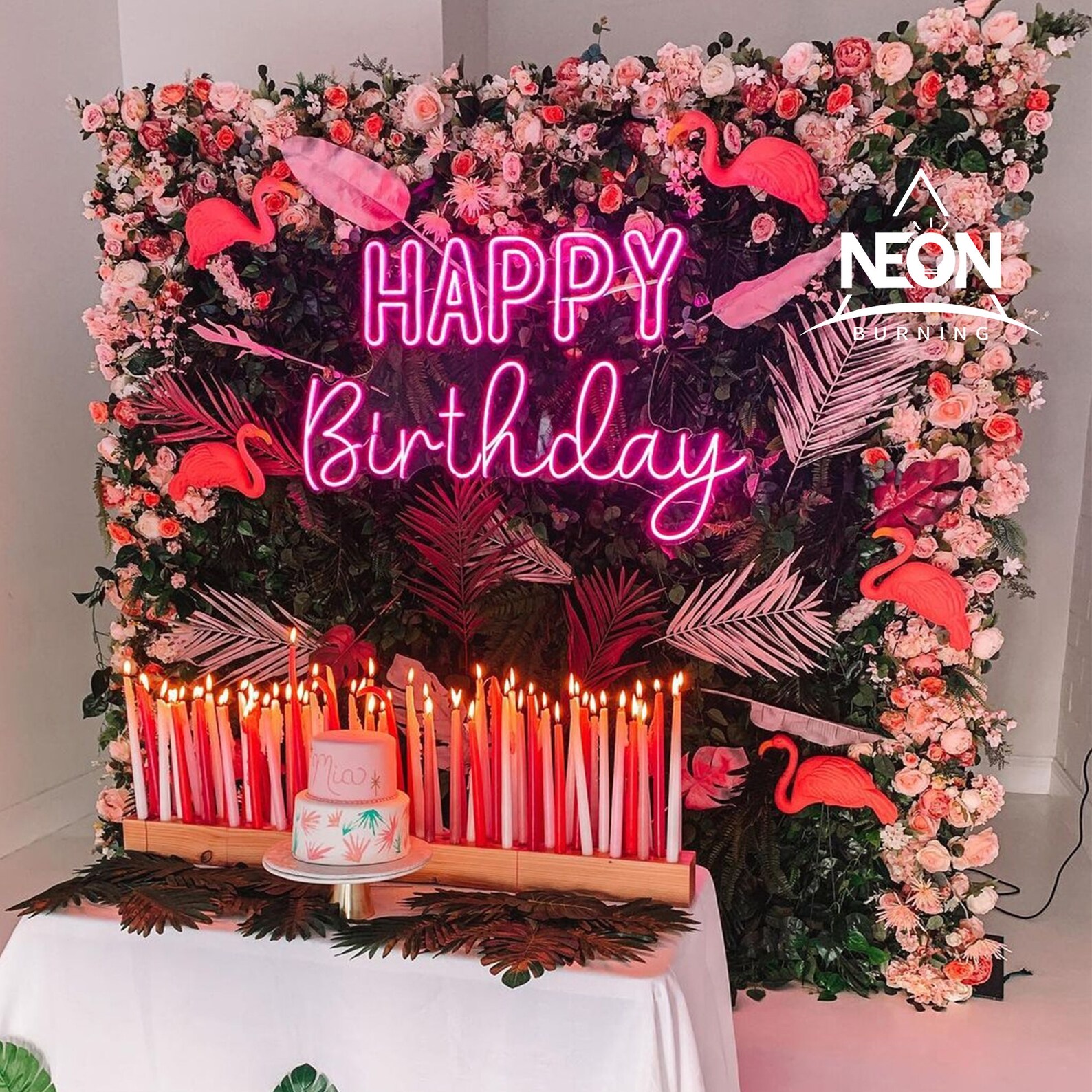 Custom Neon Sign | Happy Birthday Neon Lights | Birthday Gift ...