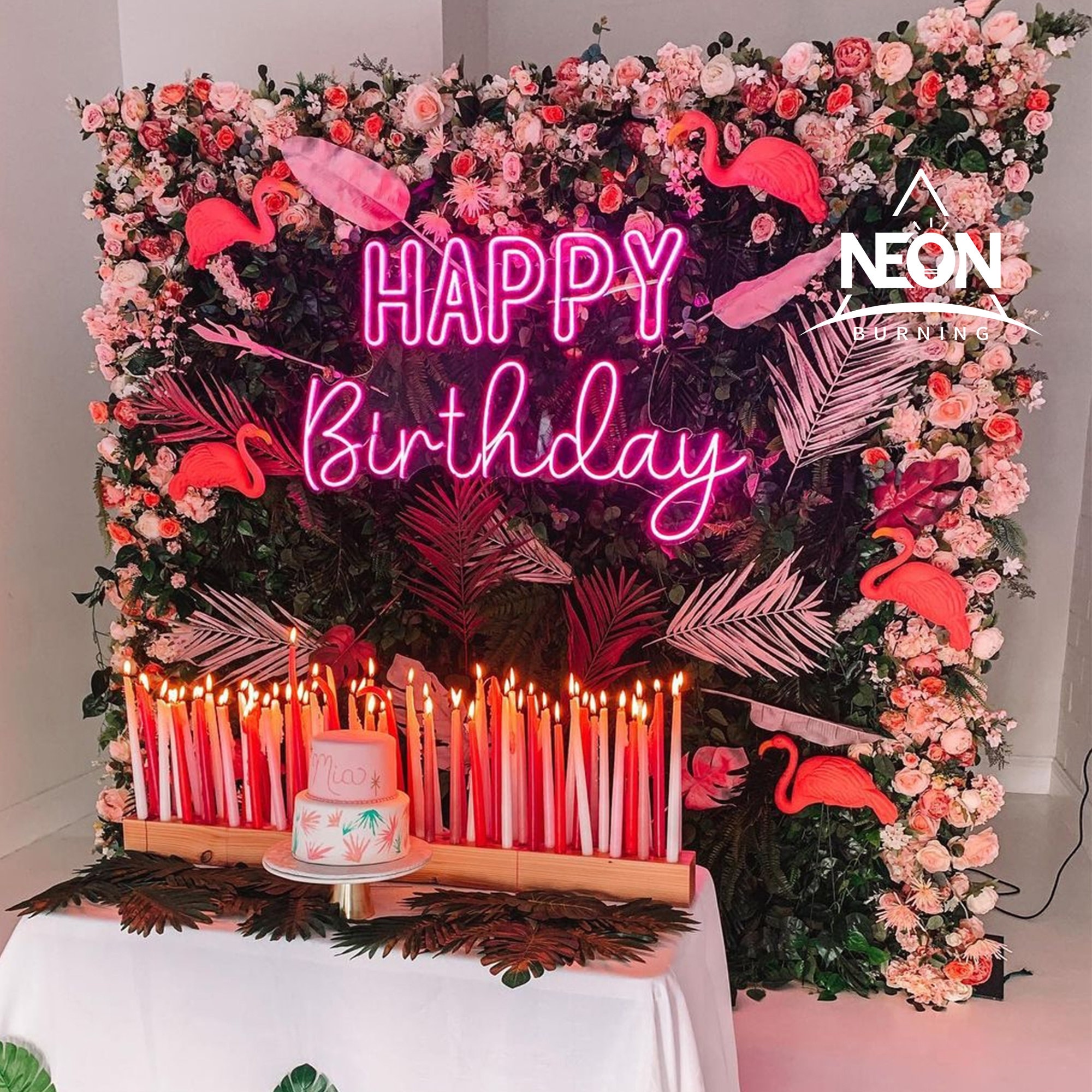 Custom Neon Sign | Happy Birthday Neon Lights | Birthday Gift ...
