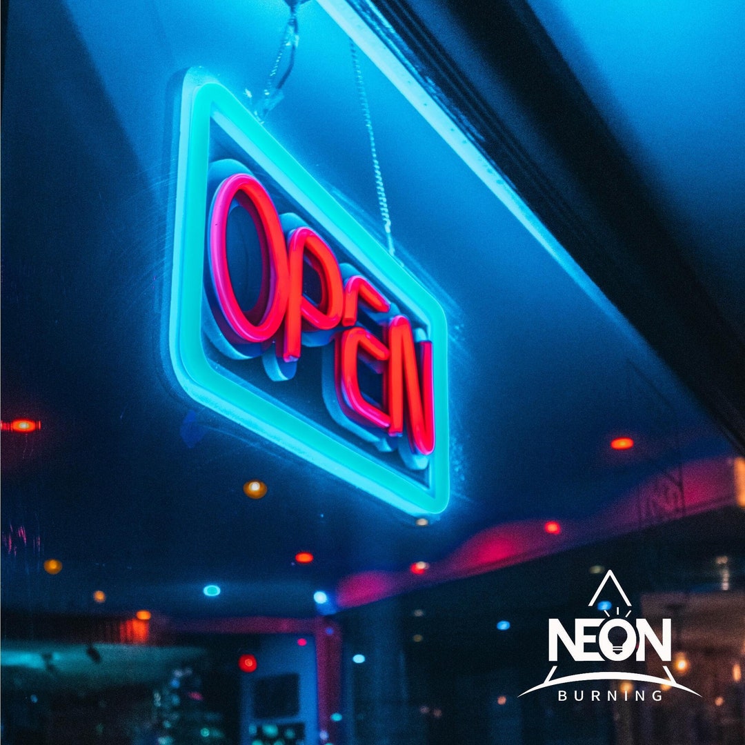 Custom Neon Sign | Open Neon Lights | Open Sign | Business Store Sign ...