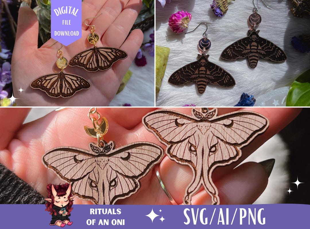 Lepidoptera SVG Bundle, Laser Ready Files for Glowforge and Other ...