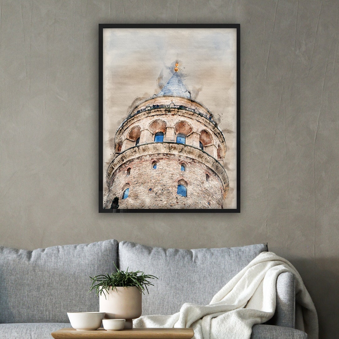 Galata Tower Istanbul Poster Wall Decor Istanbul Poster Galata Kulesi ...
