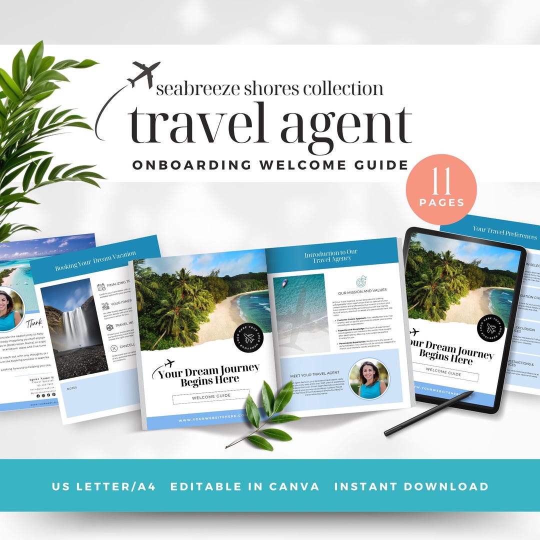 Travel Agent Welcome Guide, Client Onboarding Brochure Template ...