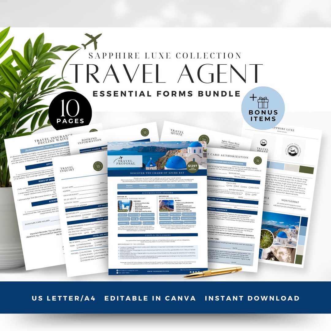 Travel Agent Client Intake Form, Quote Template Bundle, Inquiry ...