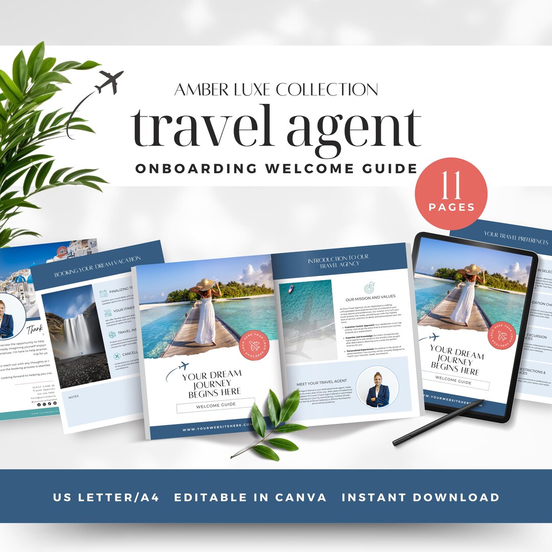 Travel Agent Welcome Guide, Client Onboarding Brochure Template ...