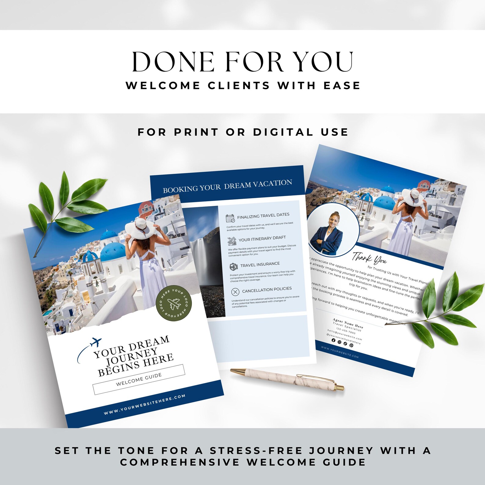 Travel Agent Welcome Guide, Client Onboarding Brochure Template ...