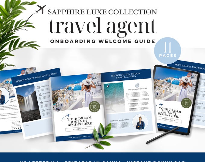 Travel Agent Welcome Guide, Client Onboarding Brochure Template ...