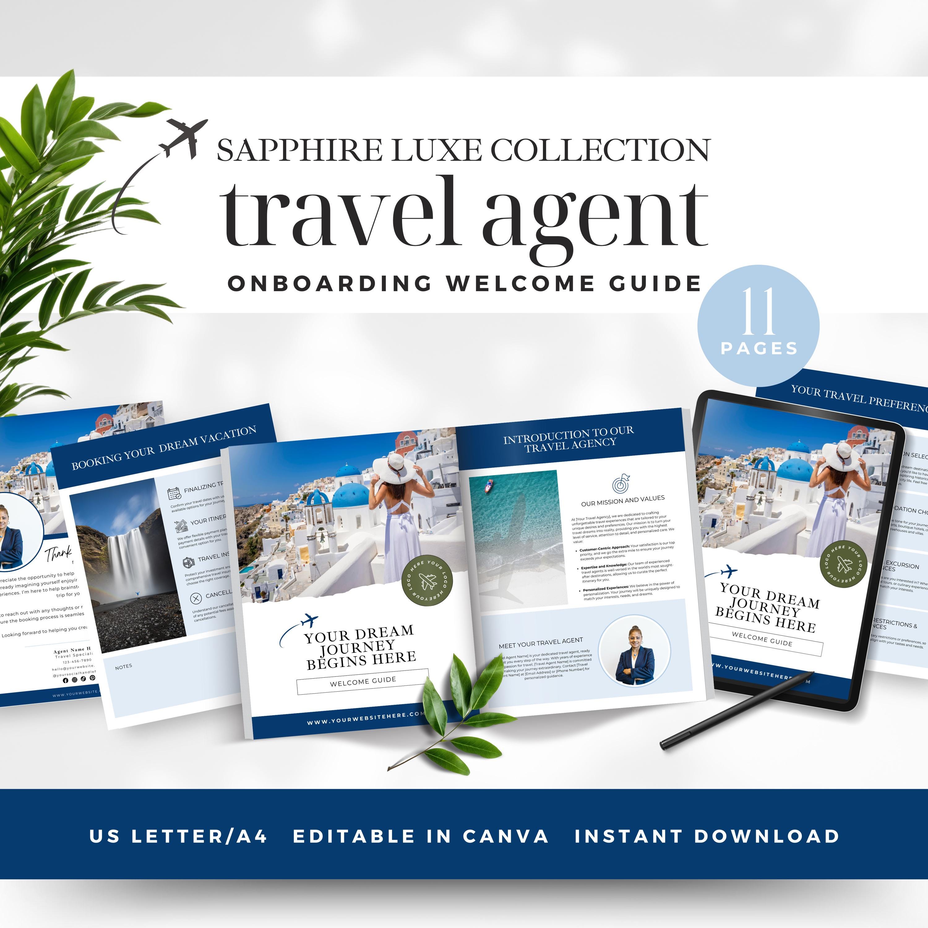 Travel Agent Welcome Guide, Client Onboarding Brochure Template ...