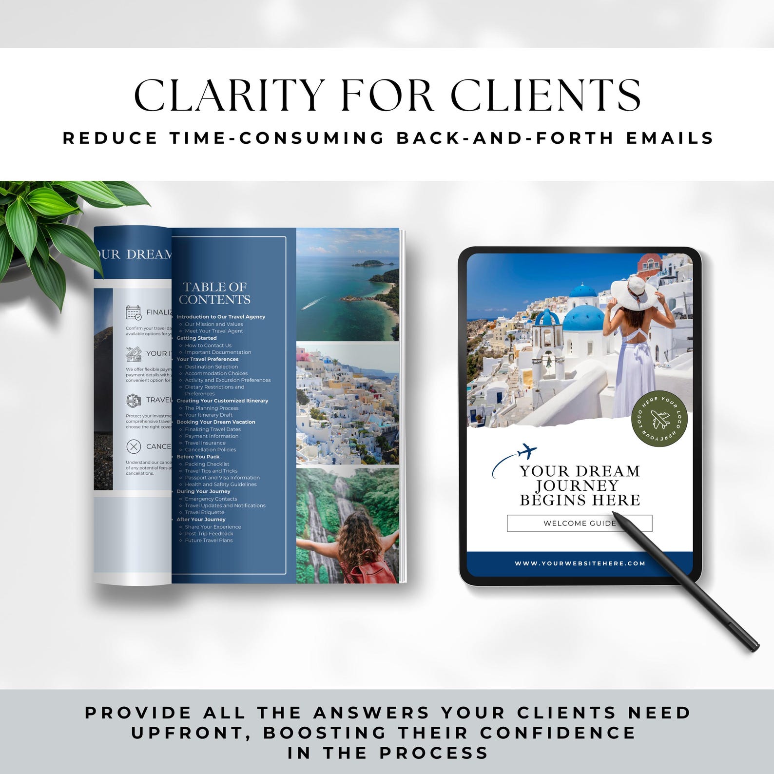 Travel Agent Welcome Guide, Client Onboarding Brochure Template ...