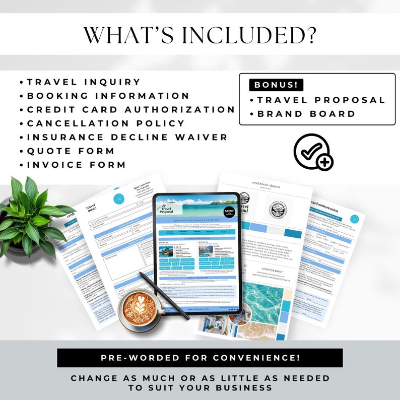 Travel Agent Client Intake Form, Quote Template Bundle, Inquiry ...