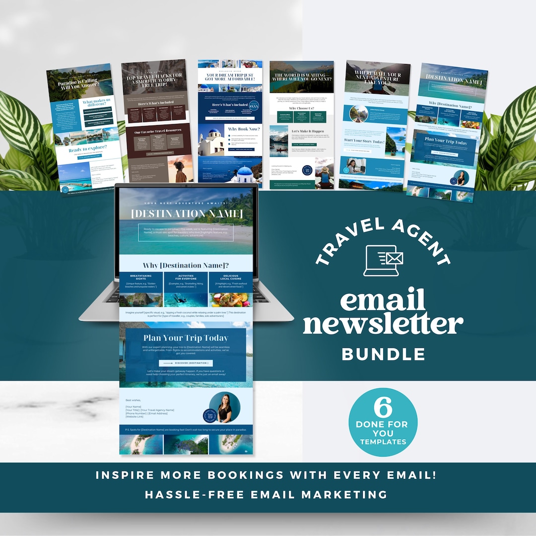 Travel Agent Newsletter Email Template, Marketing Templates Canva ...