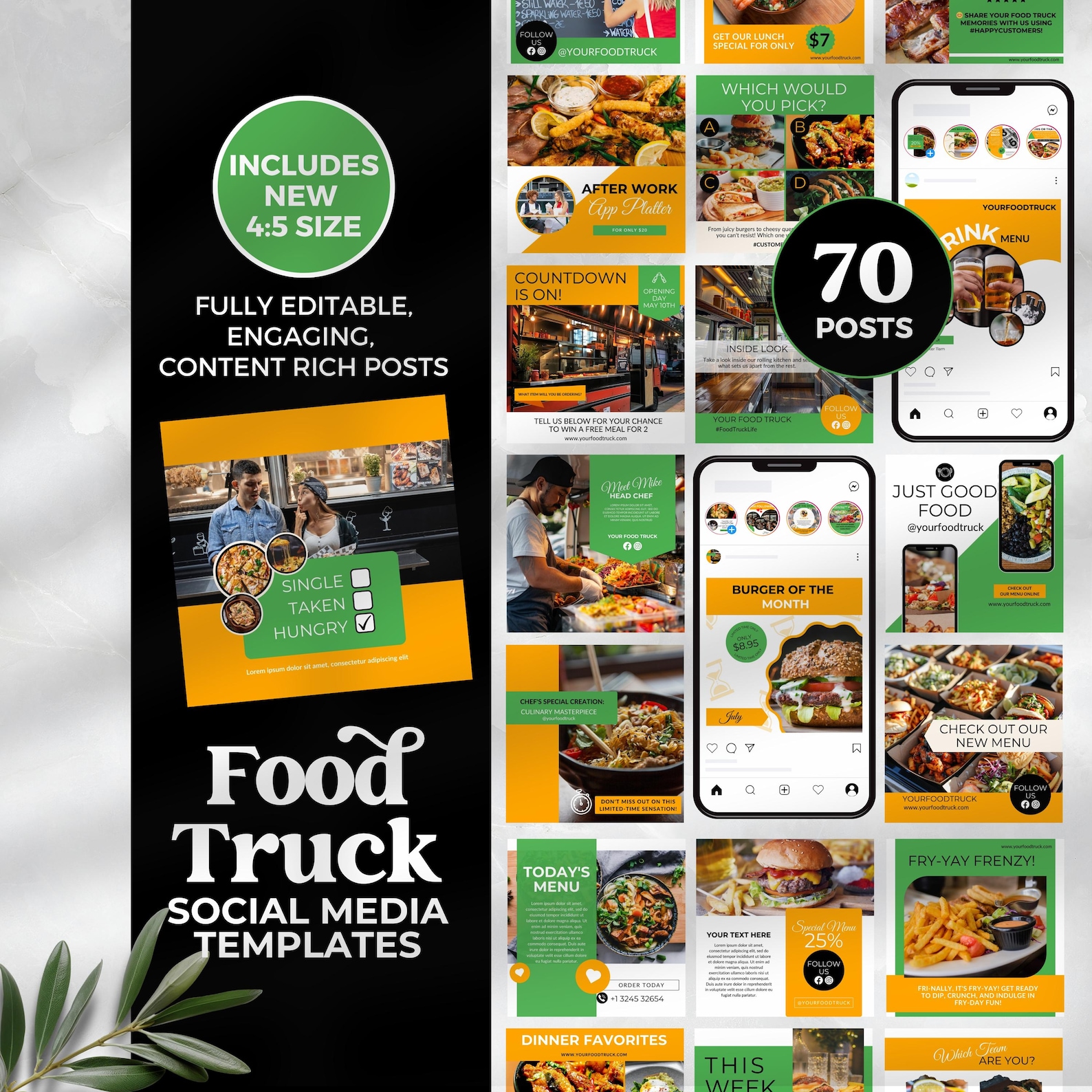 Food Truck Social Media Template, Instagram Template Done for You ...