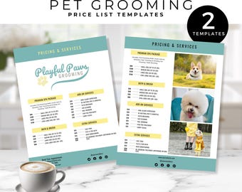 Pet Grooming Brochure Template: Dog & Cat Business (canva Template ...