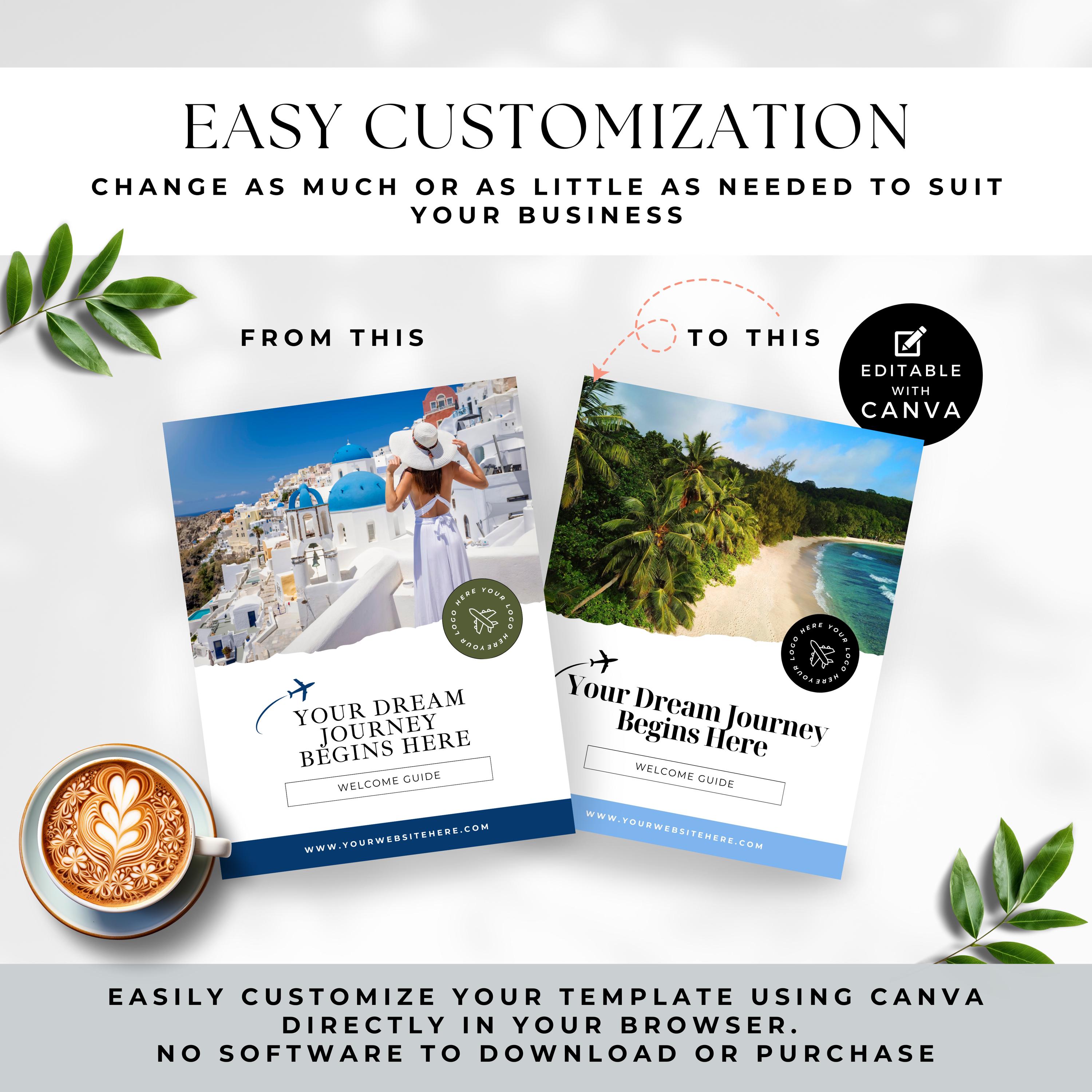 Travel Agent Welcome Guide, Client Onboarding Brochure Template ...