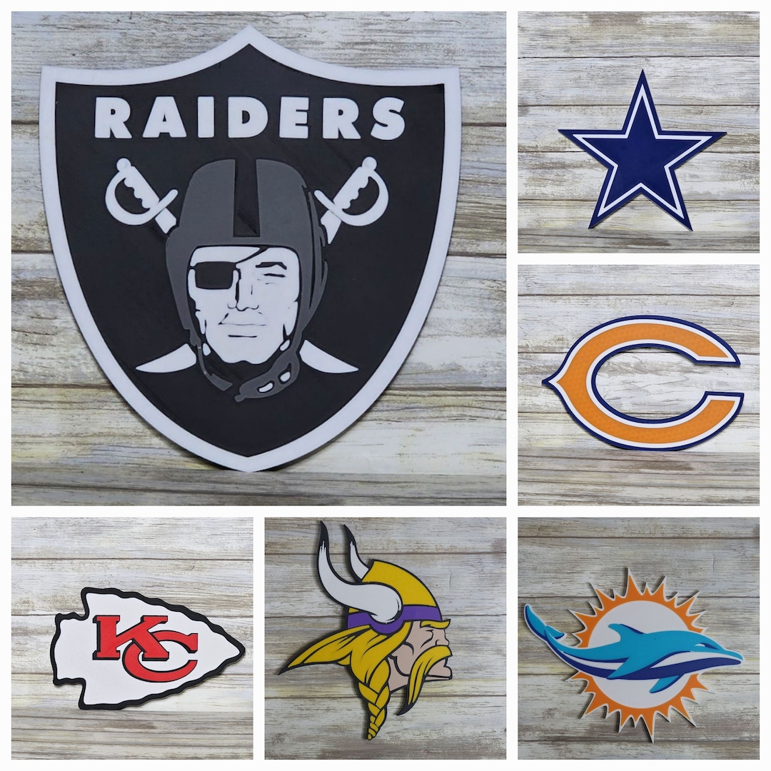 Custom 3D Printed NFL Team Logo Sign Choose Your Favorite Football Team ...