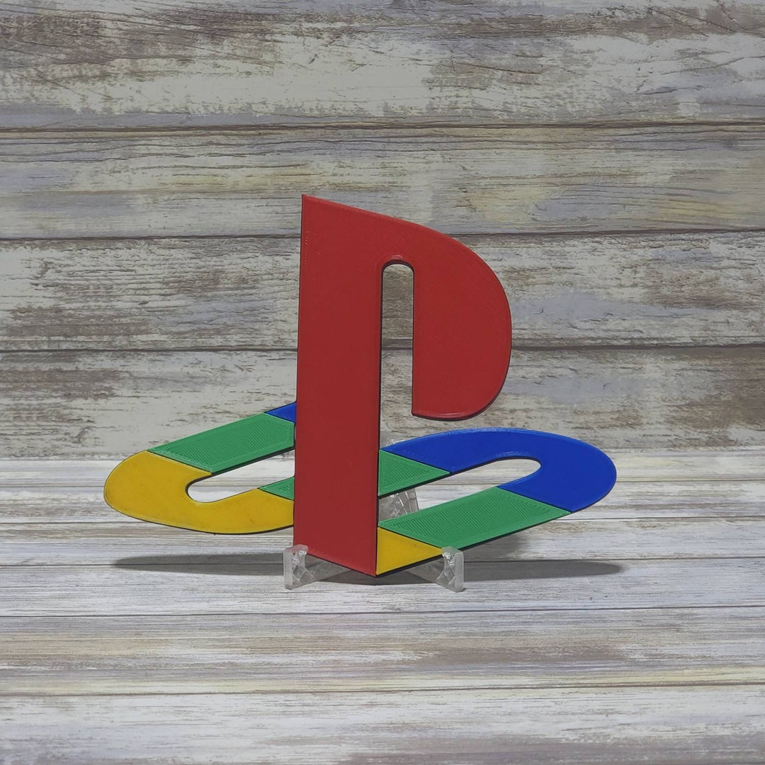 3D Printed Playstation One Logo Wall Décor High-quality Plastic Easy-to ...