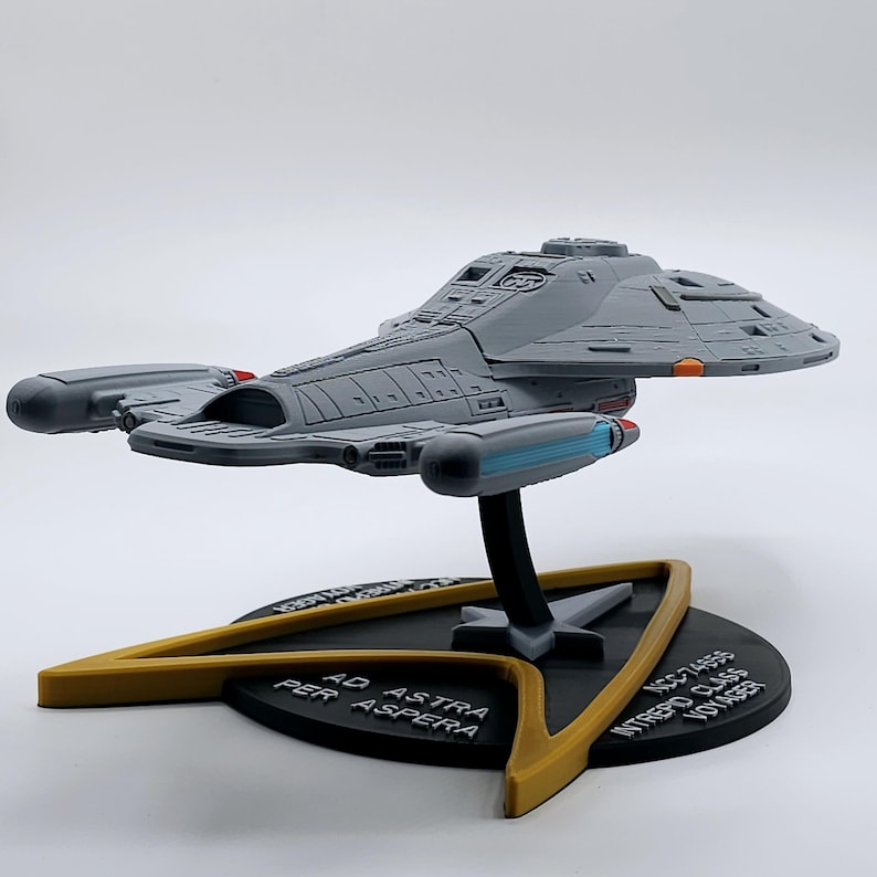Intrepid Class Starship 14" Model With Stand | 3D Printed Janeway Ship ...