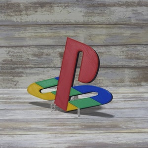 3D Printed Playstation One Logo Wall Décor High-quality Plastic Easy-to ...