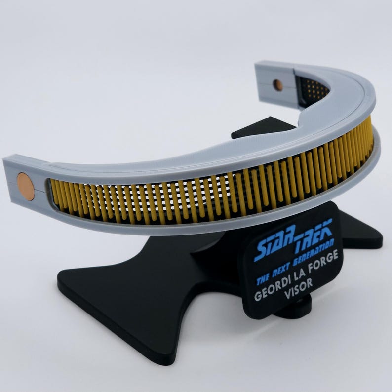 Geordi Visor Prop | La Forge VISOR Replica With Display Stand ...