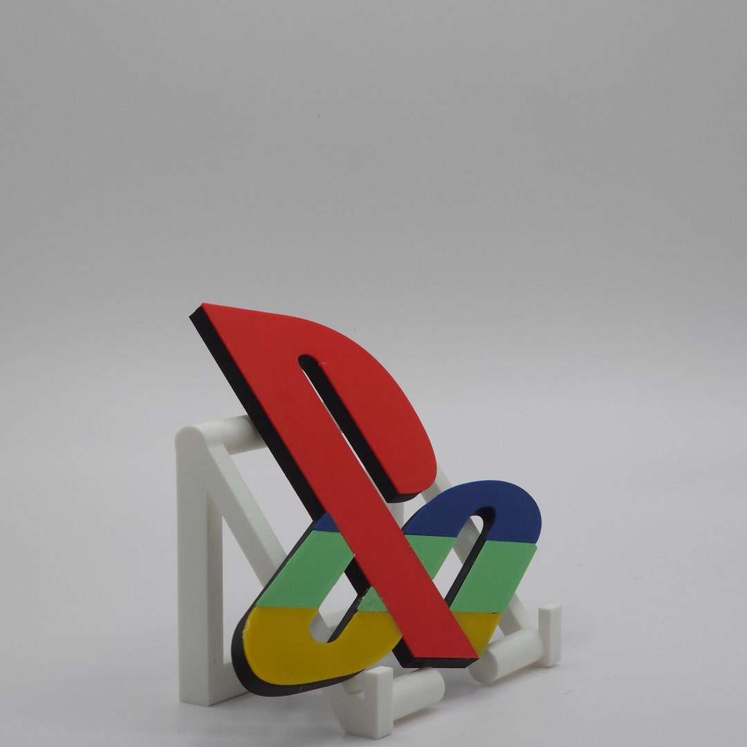 3D Printed Playstation One Logo Wall Décor High-quality Plastic Easy-to ...