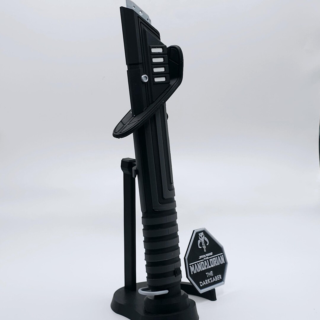 3D Printed Darksaber Hilt Replica With Display Stand | Mandalorian ...