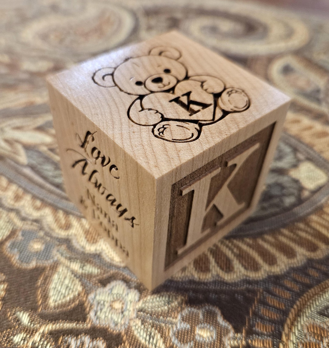 Personalized Baby Block: Laser Etched Birth Stats Keepsake - Etsy
