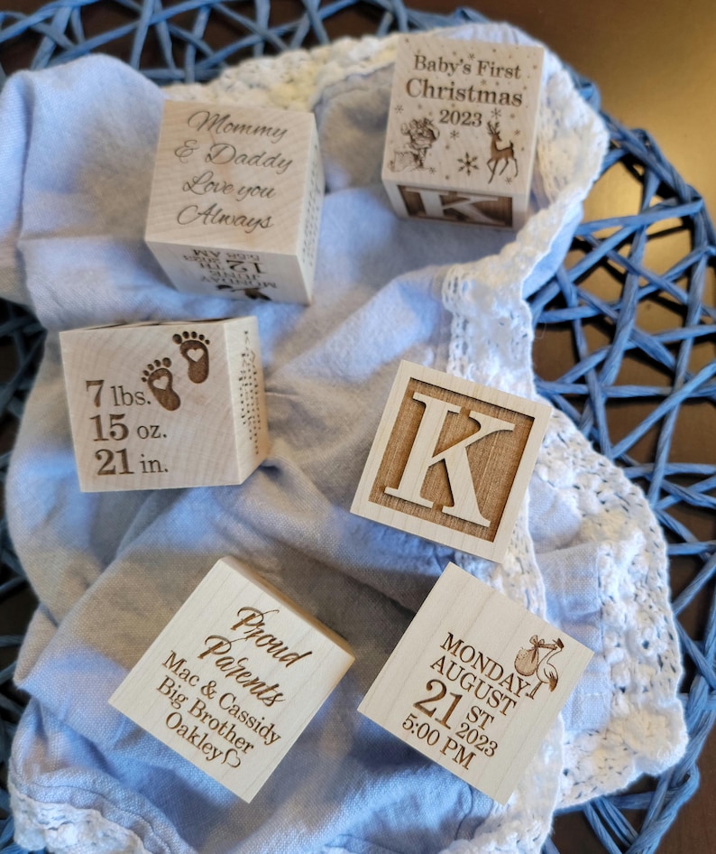 Baby Block, Personalized Baby's First Christmas Ornament: Maple Baby ...