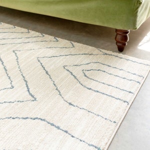 Beige Super Soft Moroccan Berber Area Rug Blue Grey Chevron Living Room ...