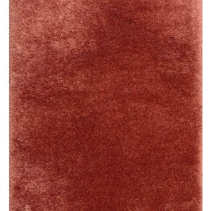 Deluxe Super Thick Terra Shaggy Rug Deep Terracotta Orange Shag Rugs ...