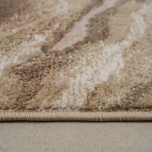Natural Beige Marble Living Room Rug Cream Brown Living Bedroom Area ...