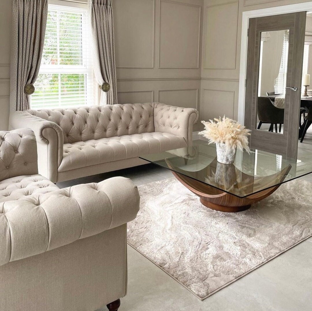 Natural Beige Marble Living Room Rug Cream Brown Living Bedroom Area ...