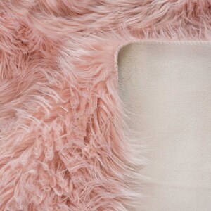 Blush Pink Faux Fur Sheepskin Rug Large Living Room Hygge Rugs - Etsy UK