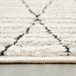 Beige Moroccan Berber Area Rug Greige Textured Trellis Living - Etsy